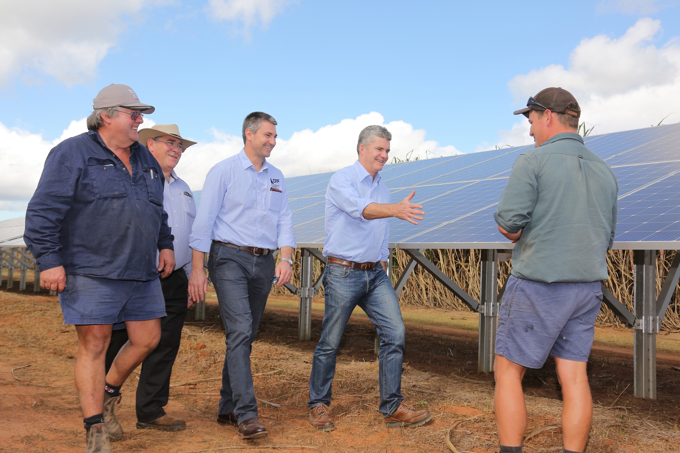 Allan Dingle of CANEGROWERS, Dale Holliss of BRIG, Travis Tobin CEO of ...